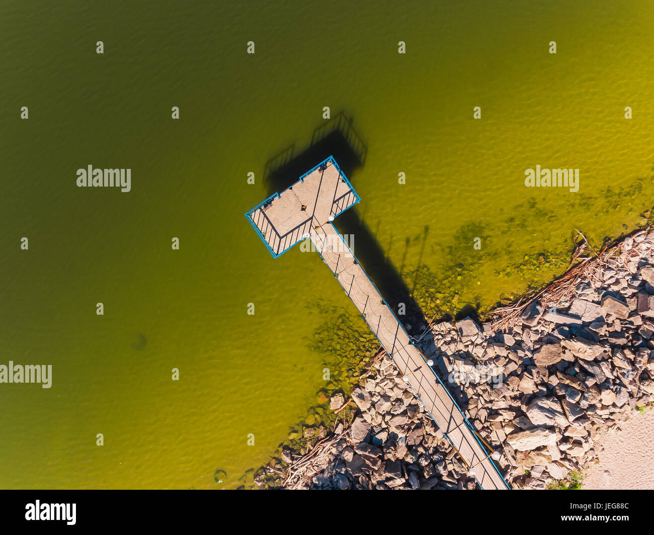 Aerial view breakwater sea cutwater hi-res stock photography and images ...