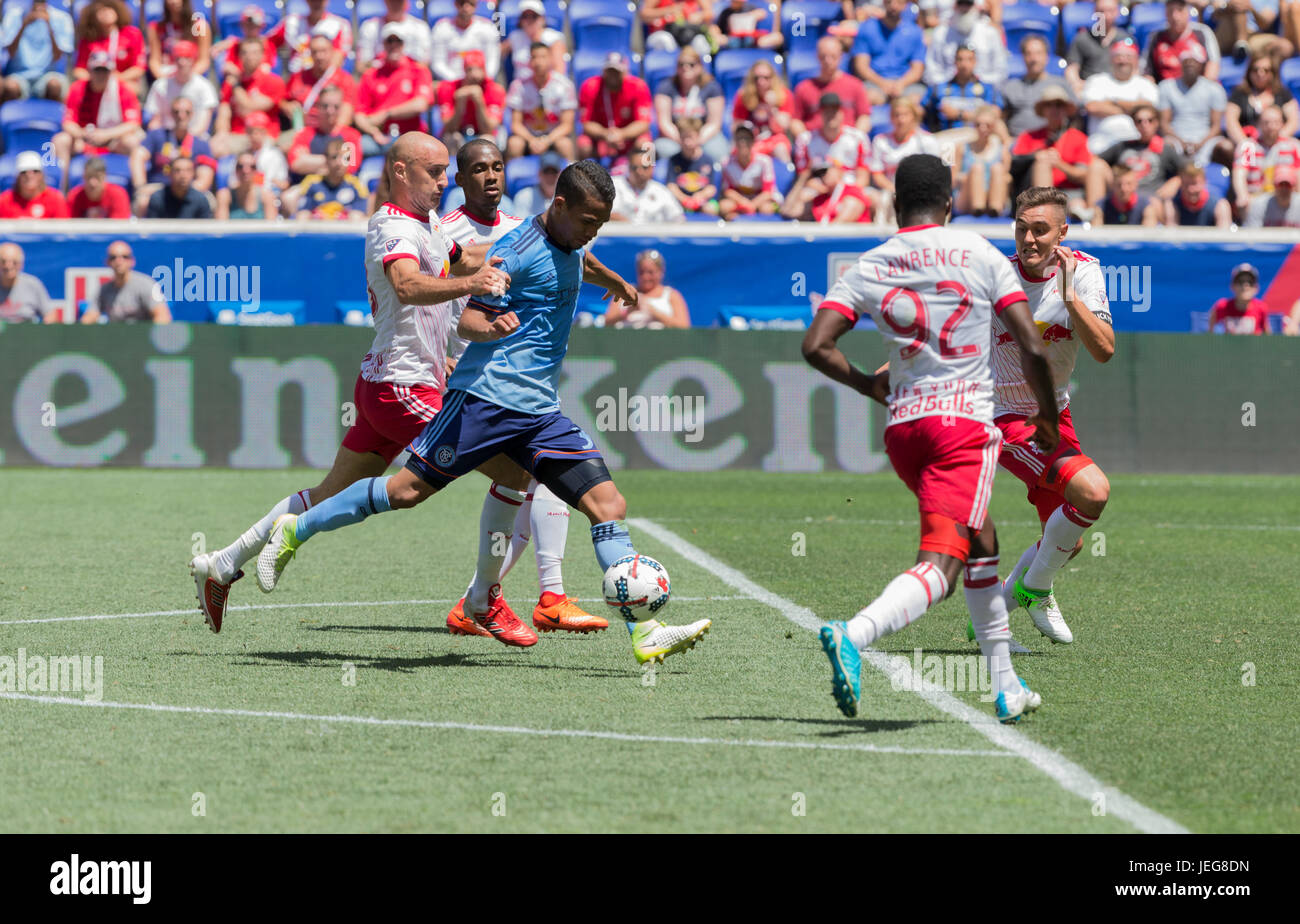 Harrison, United States. 24th June, 2017. Yangel Herrera (30) of NYC FC ...