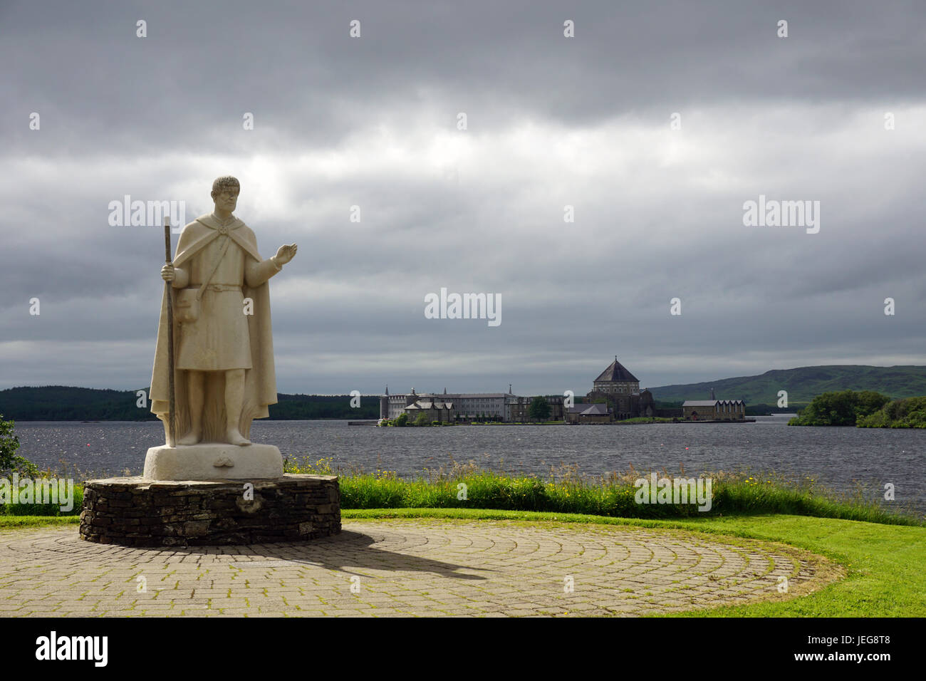 Religious Pilgrimage St Patrick's Purgatory Loch Durg Ireland Station Island County Donegal ...