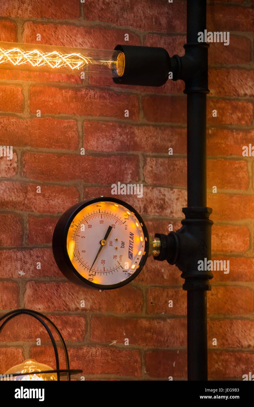 Decorative style filament light bulbs in view Stock Photo - Alamy