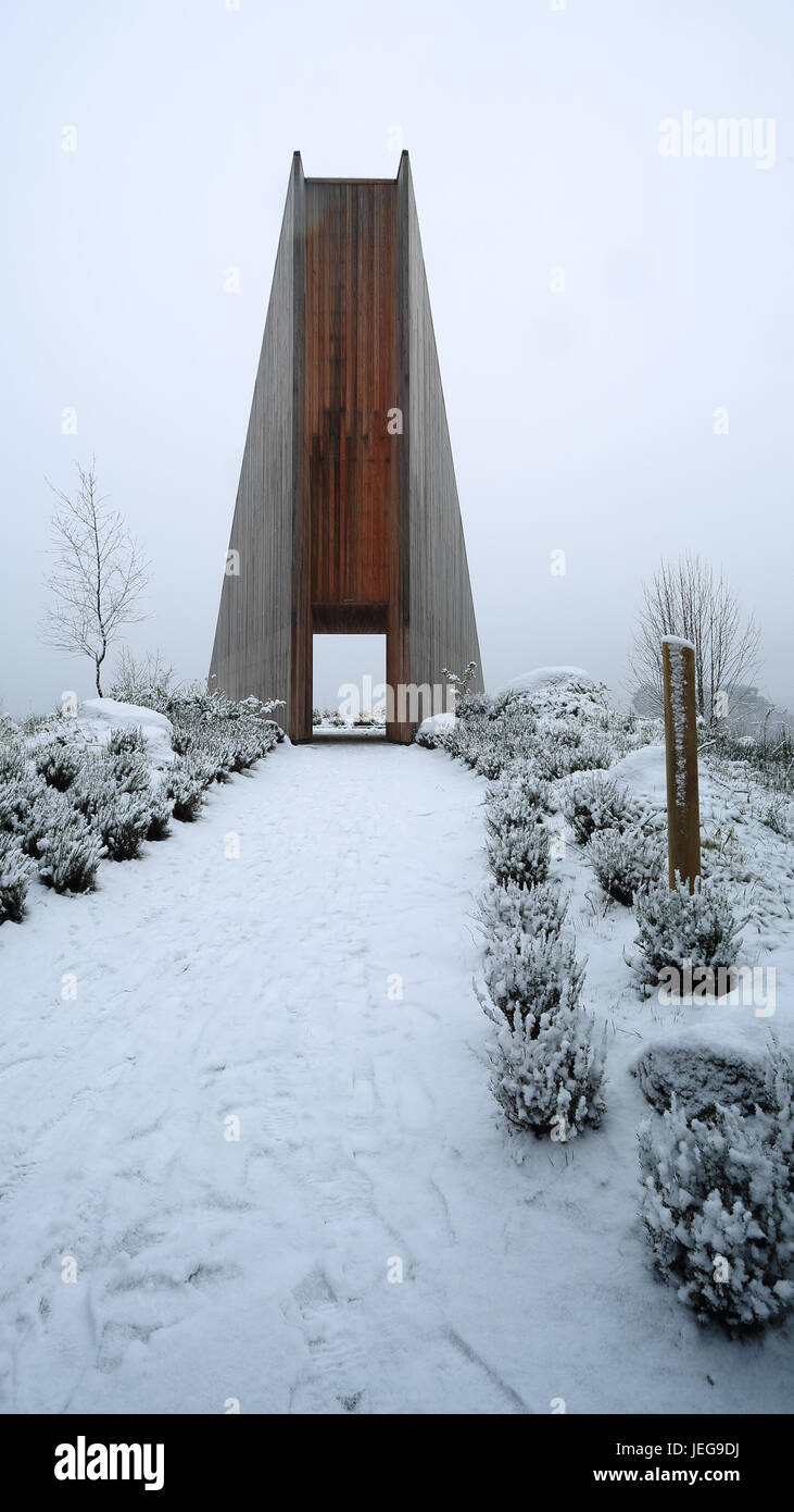 Inveruglas pyramid-shaped viewpoint by the banks of Loch Lomond in ...