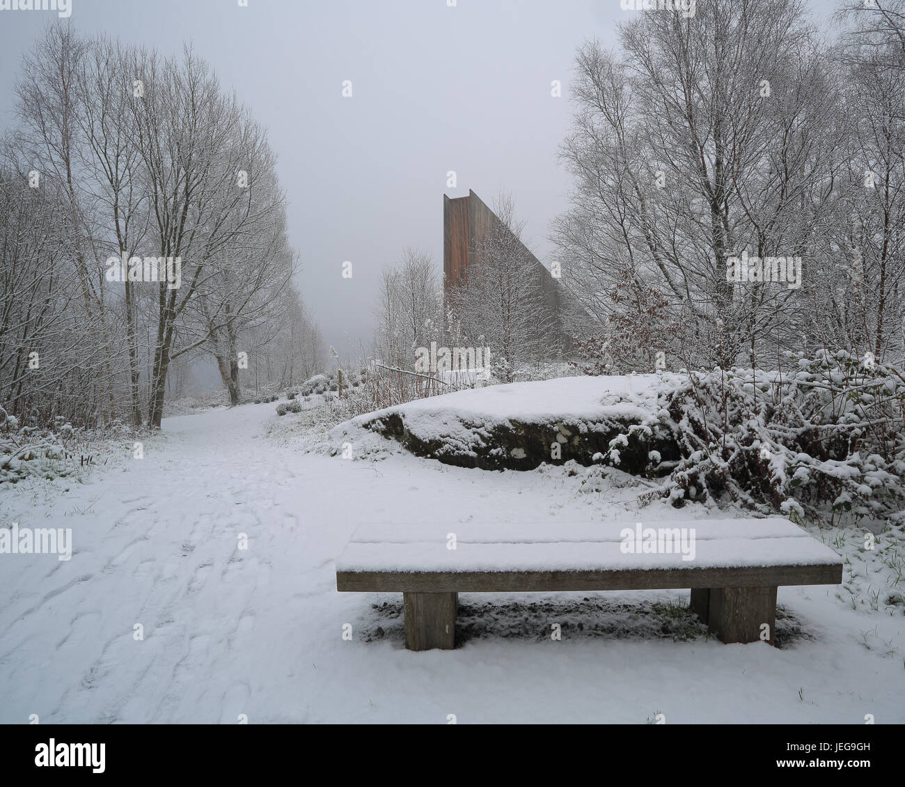 Inveruglas pyramid-shaped viewpoint by the banks of Loch Lomond in ...
