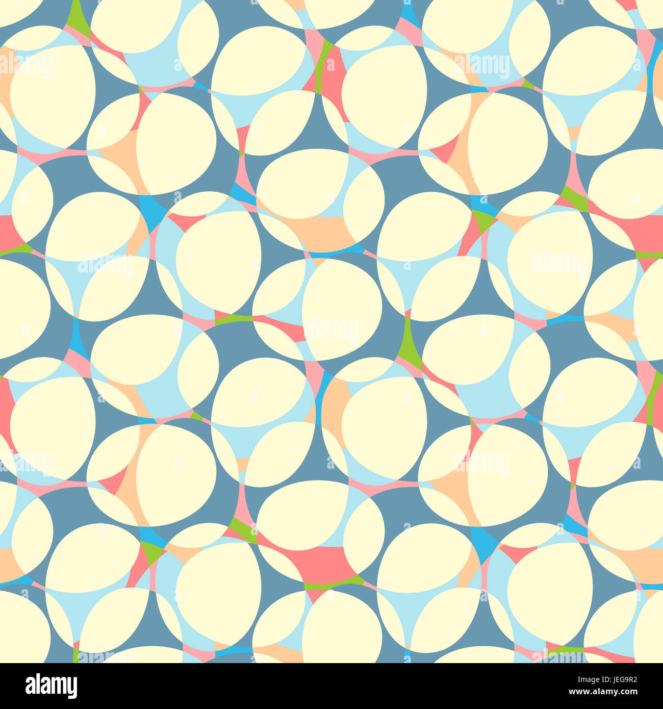 Abstract seamless pattern. Oval shapes motif background. Trendy ...