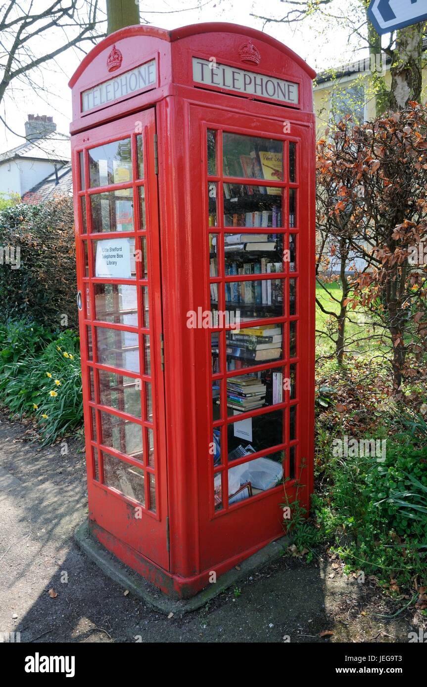 Telephone Kiosk Library, High Street, Little Shelford, Cambridgeshire ...