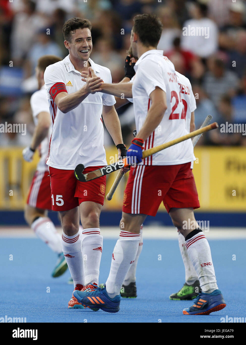 England's Phil Roper celebrates scoring their fourth goal during the ...