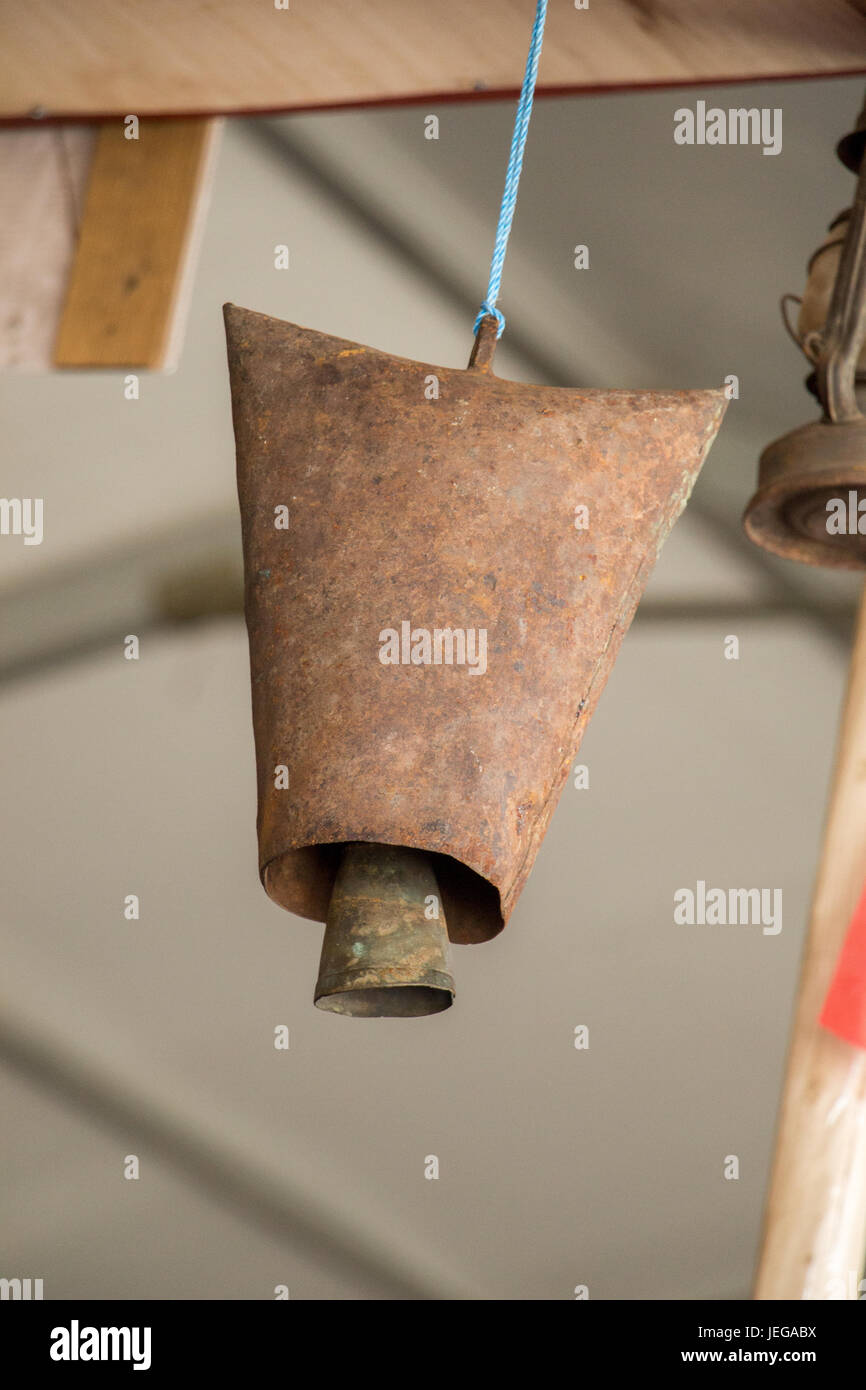 antique old style retro metal bell Stock Photo - Alamy