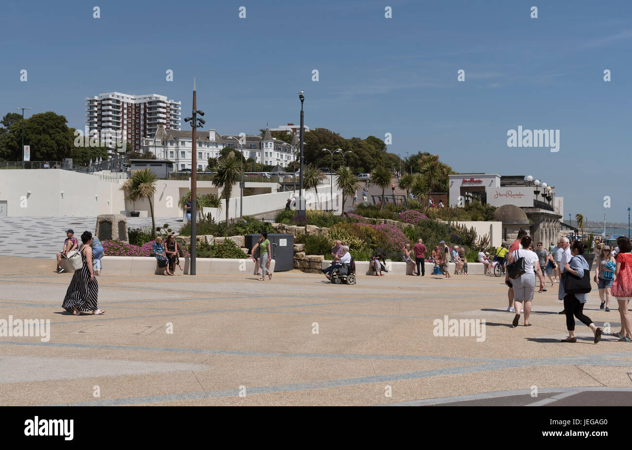 The seafront in Bournemouth a popular seaside resort in southern ...