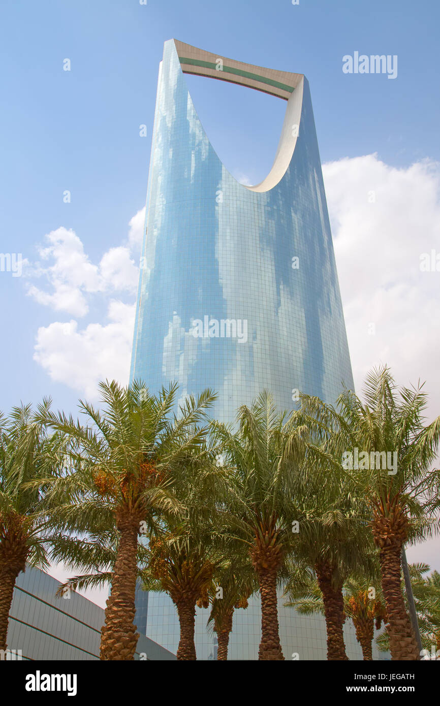 RIYADH - August 22: Kingdom tower on August 22, 2016 in Riyadh, Saudi ...