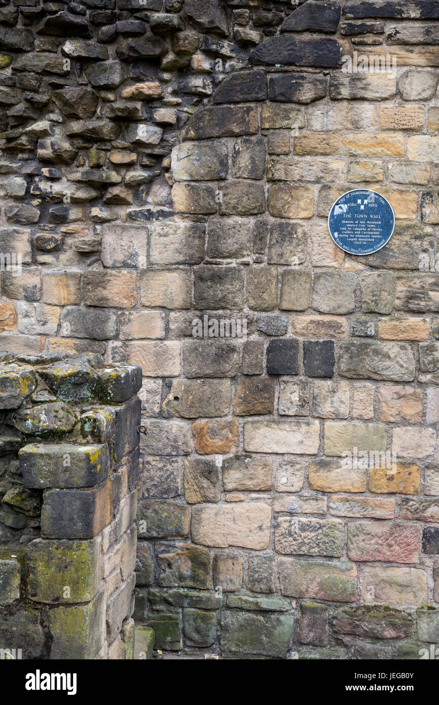 Newcastle-upon-Tyne, England, UK. Remains of the 13th.-century Town ...
