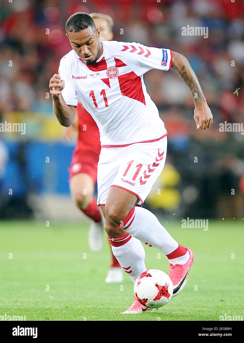 Kenneth Zohore during the UEFA European Under-21 match between Czech ...