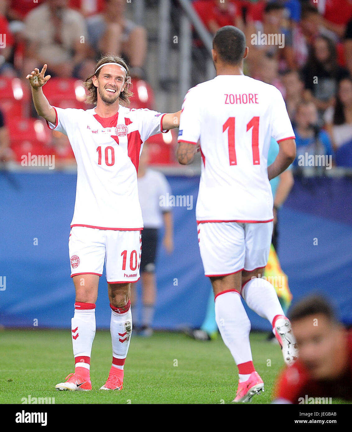 bramka gol radosc Lucas Qvistorff Andersen Kenneth Zohore during the ...