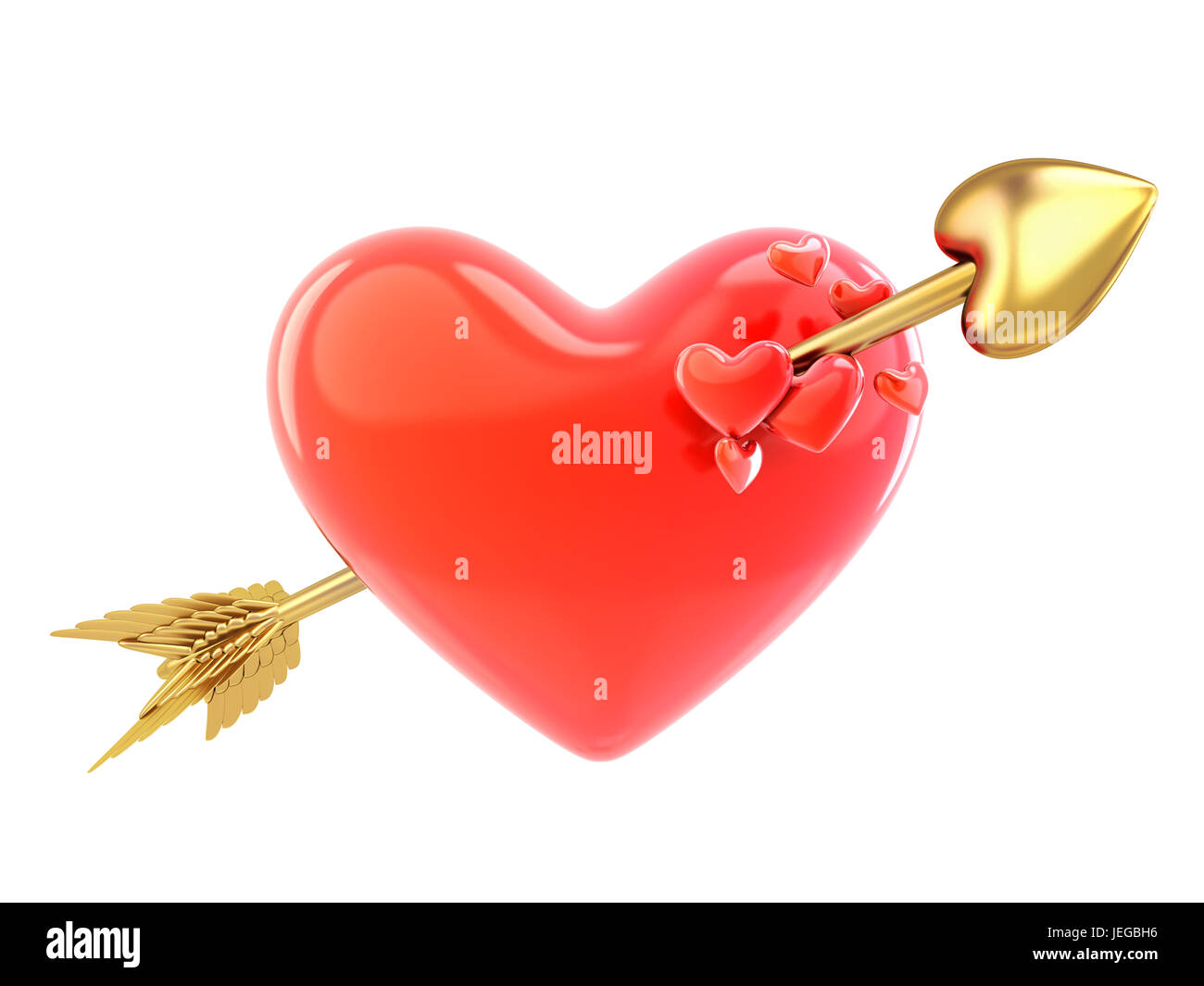 Red heart with arrow hi-res stock photography and images - Alamy