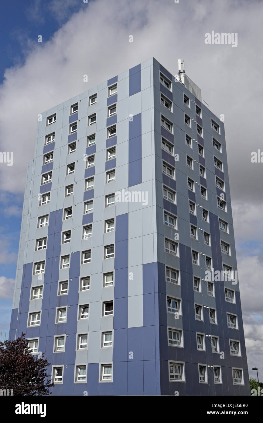 Clements Court in Cranford,Hounslow, one of many tower blocks with ...