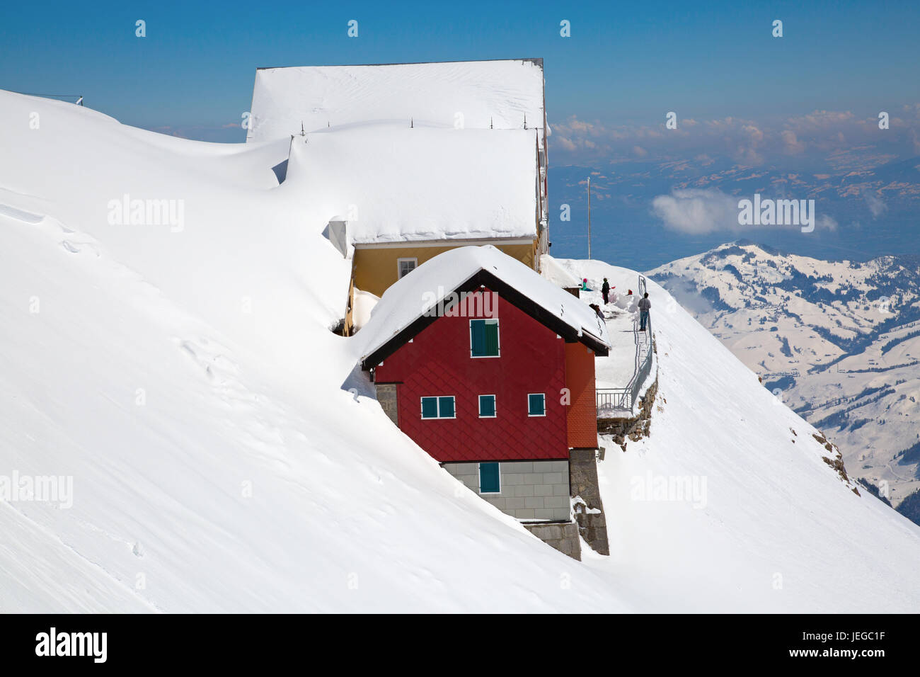 Winter in the swiss alps near mount Santis, Switzerland Stock Photo - Alamy