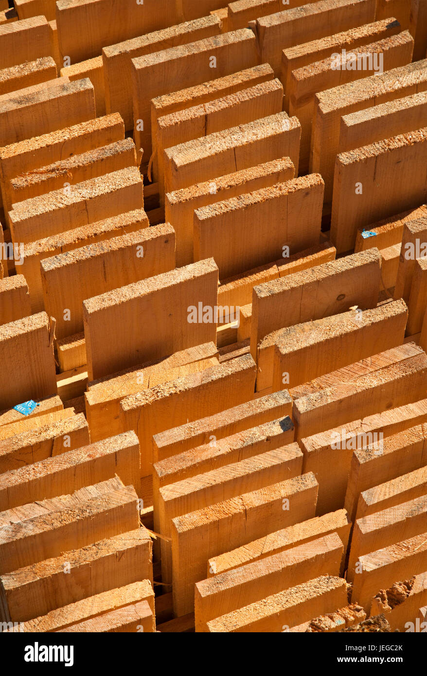 Stack of new wooden studs at the lumber yard Stock Photo - Alamy