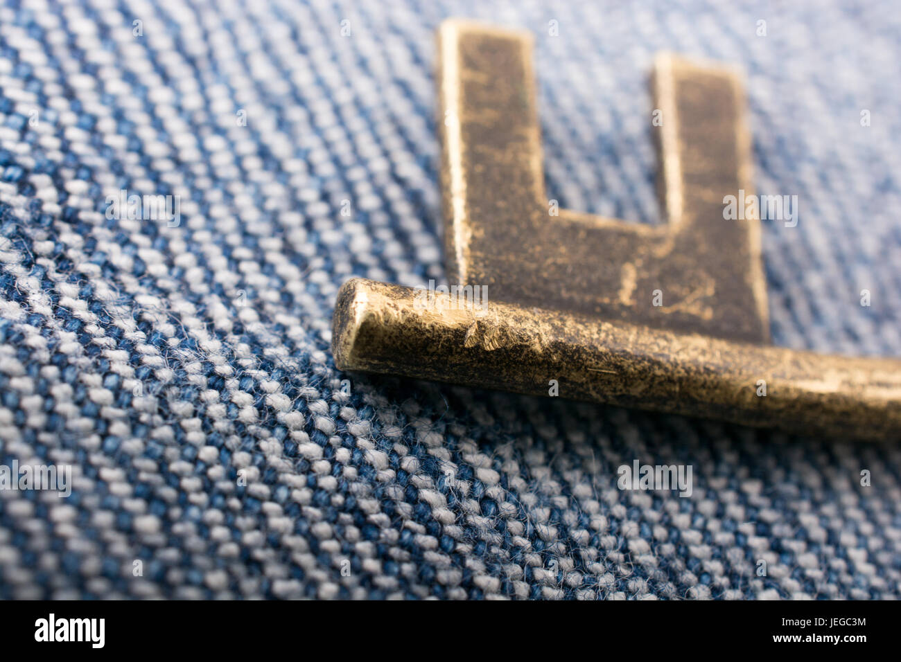 Plenty of Retro styled golden color keys Stock Photo - Alamy