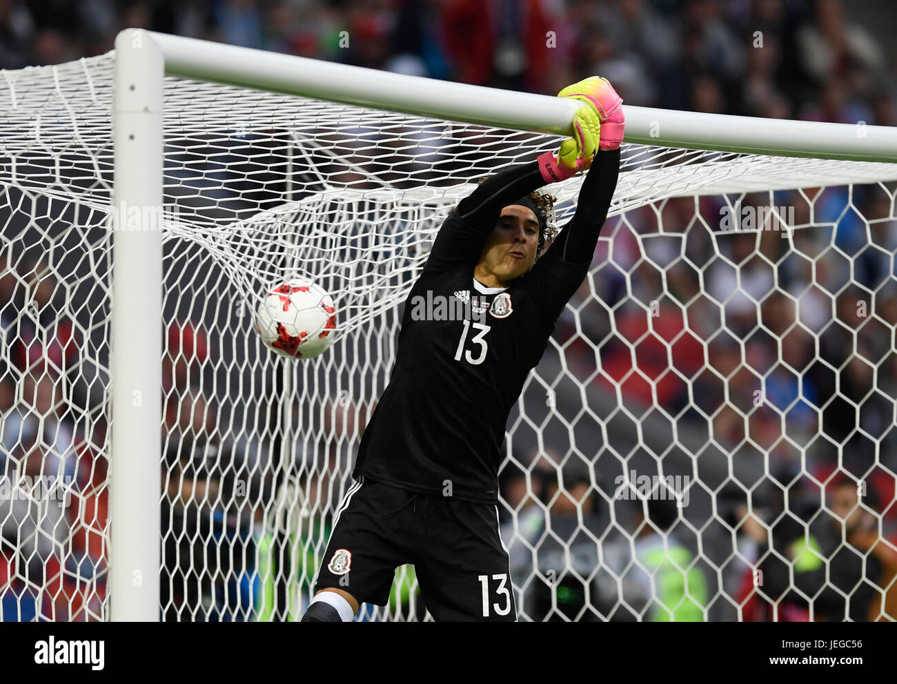 Kazan, Russia. 24th June, 2017. Mexican goalkeeper Guillermo Ochoa ...