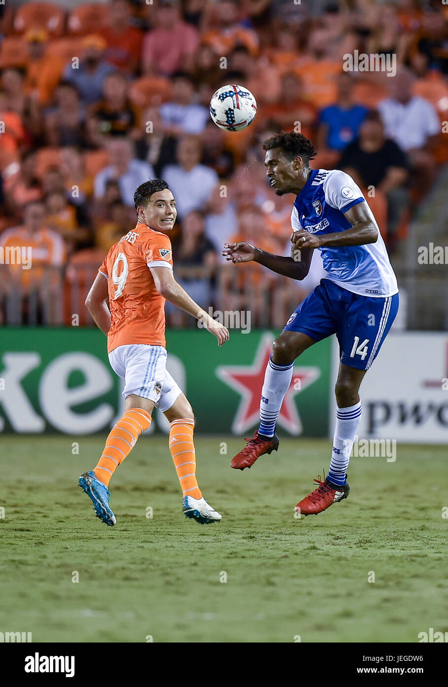 Houston, TX, USA. 23rd June, 2017. FC Dallas forward Atiba Harris (14 ...
