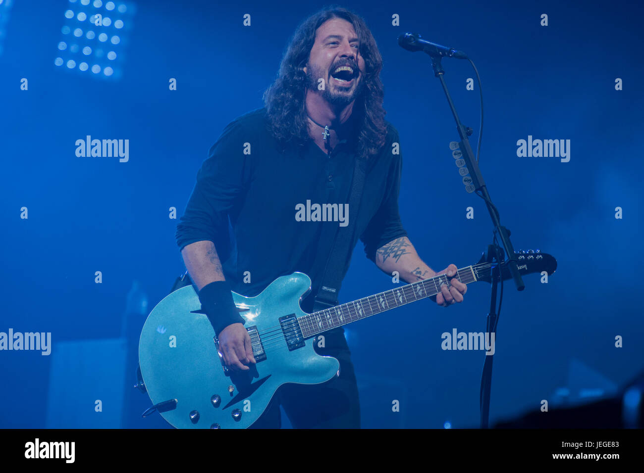 Glastonbury, Somerset, UK. 24th June, 2017. The Foo Fighters play the ...