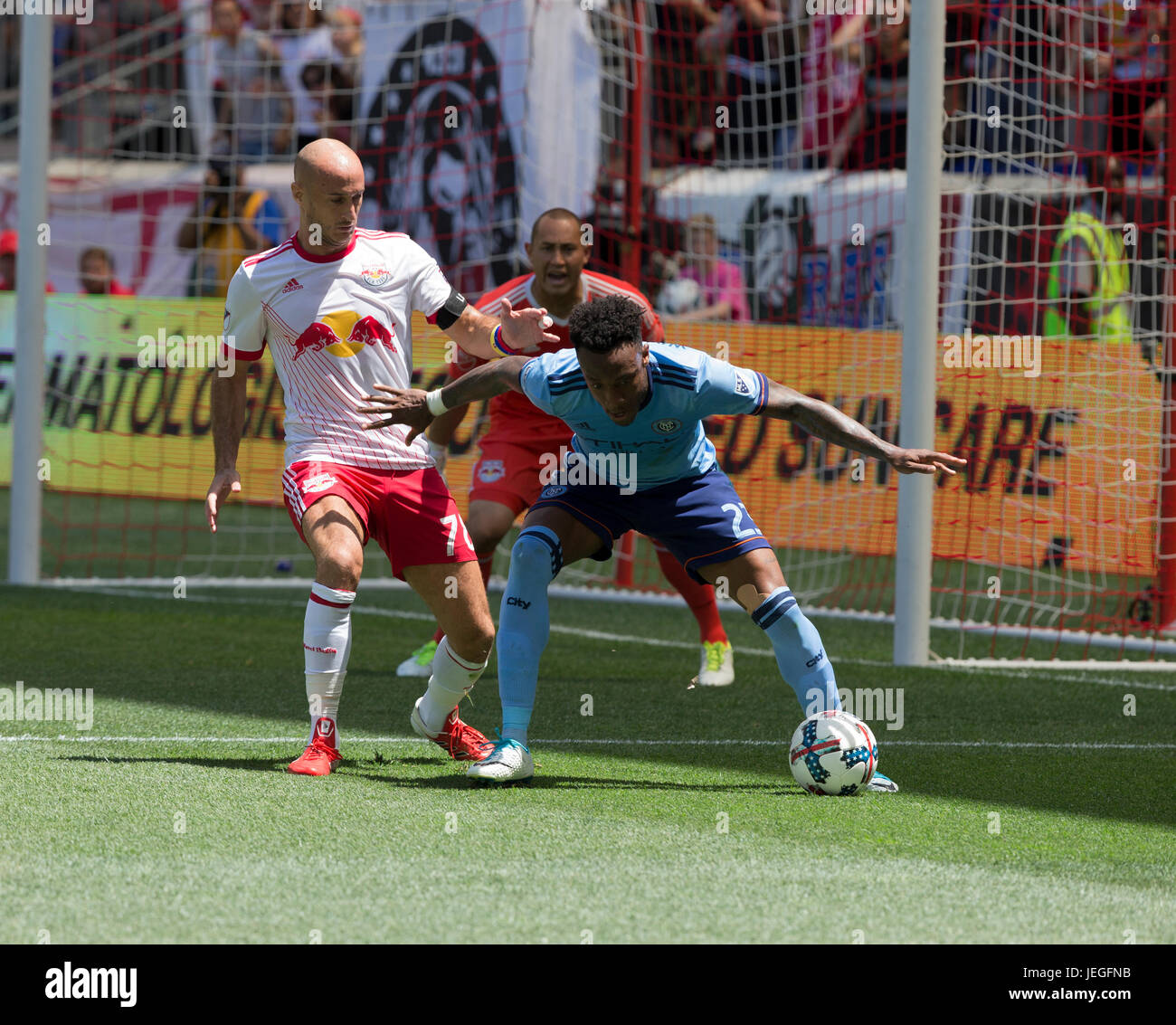 Harrison, United States. 24th June, 2017. Rodney Wallace (23) of NYC FC ...