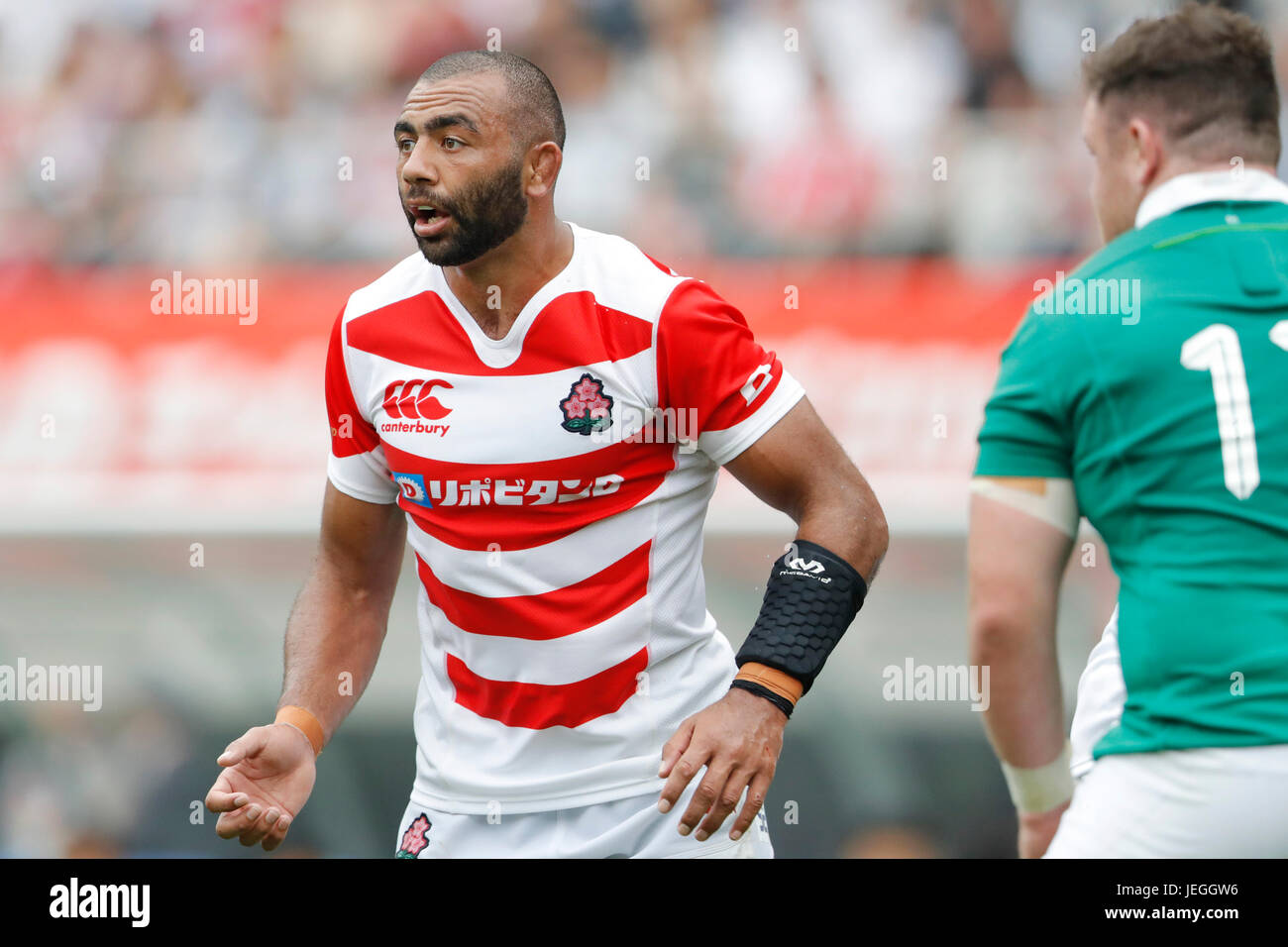 Tokyo, Japan. 24th June, 2017. Michael Leitch (JPN) Rugby : Lipovitan D ...