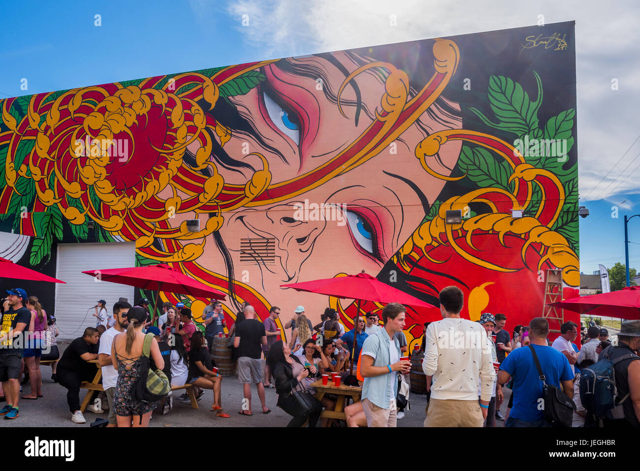 British columbia canada mural festival vancouver mural hi-res stock ...