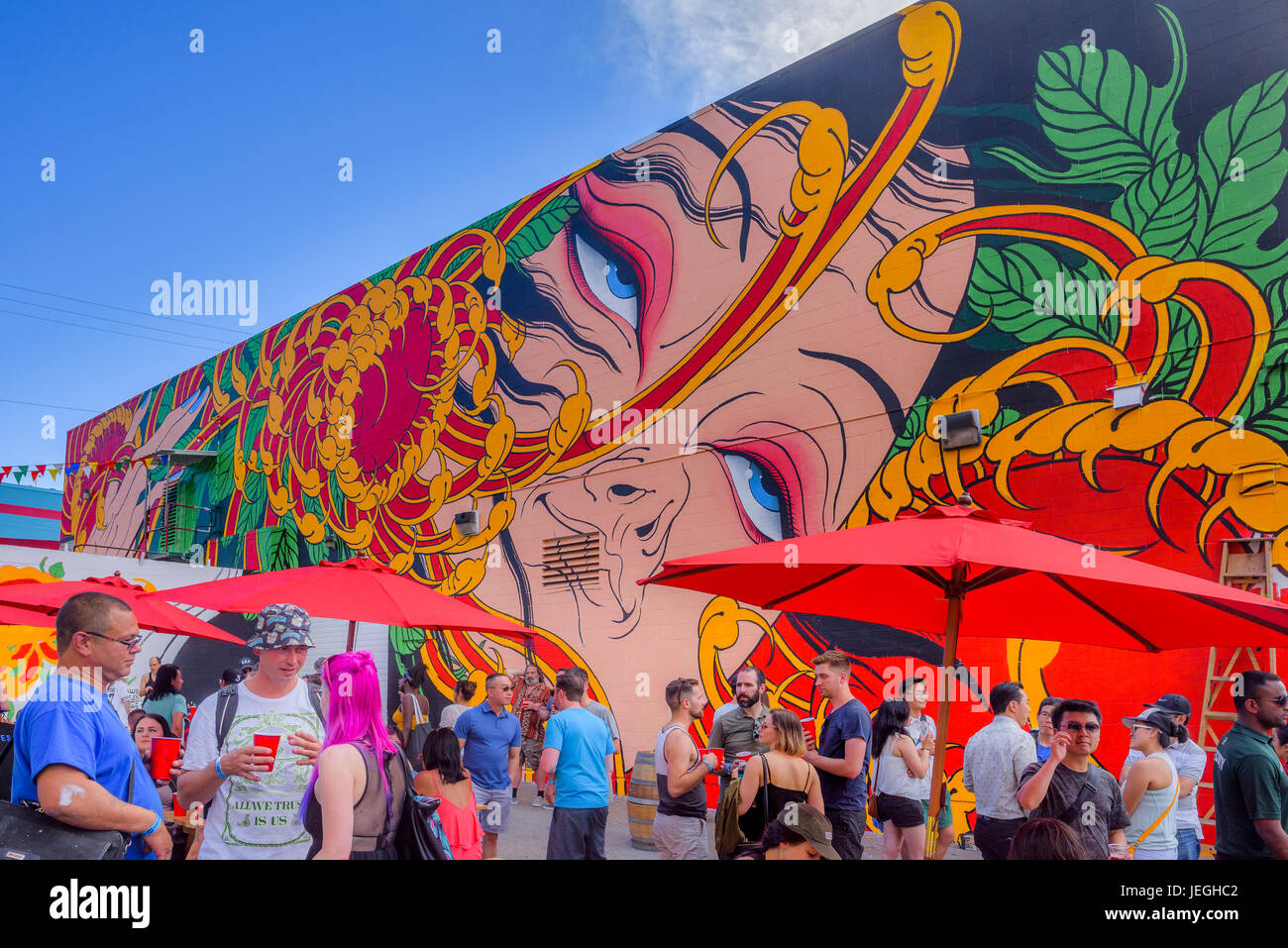 British columbia canada mural festival vancouver mural hi-res stock ...