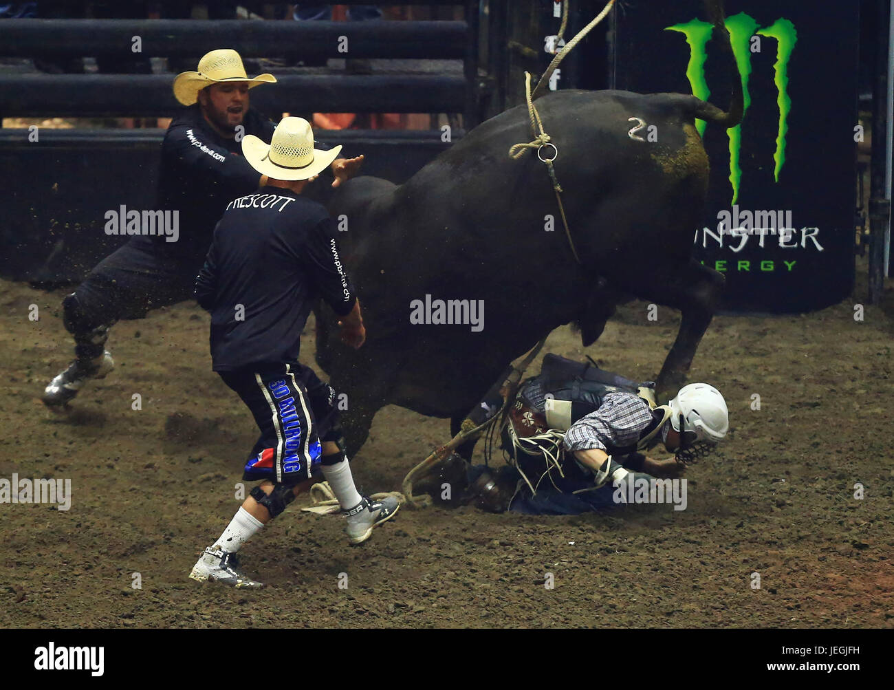Toronto, Canada. 24th June, 2017. Cowboy Cody Casper(R) of the United ...