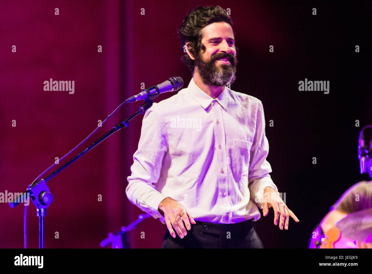 Milan, Italy. 24th June, 2017. The American singer-songwriter DEVENDRA ...