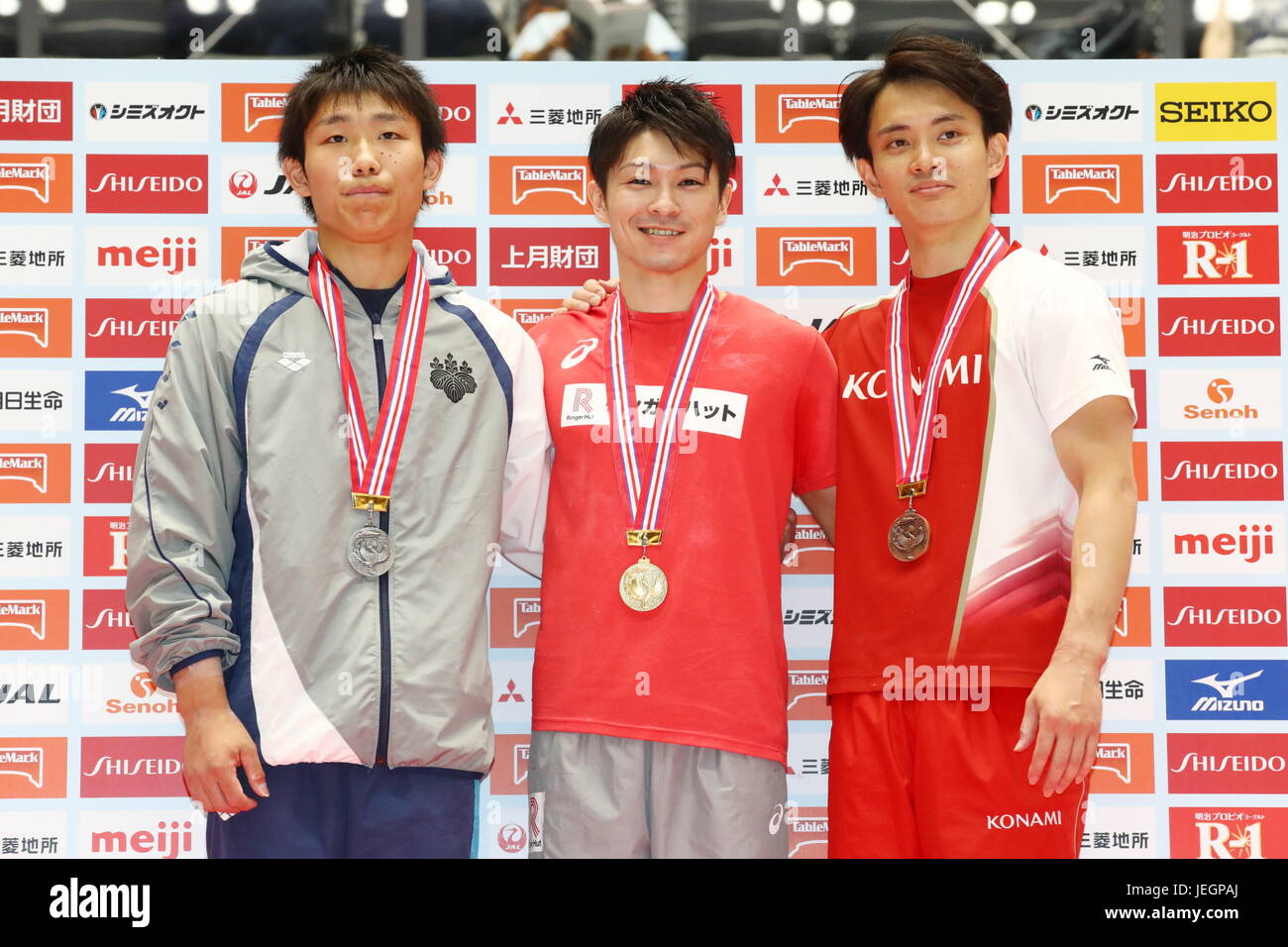 Takasaki Arena, Gunma, Japan. 25th June, 2017. (L-R) Hidetaka Miyachi ...
