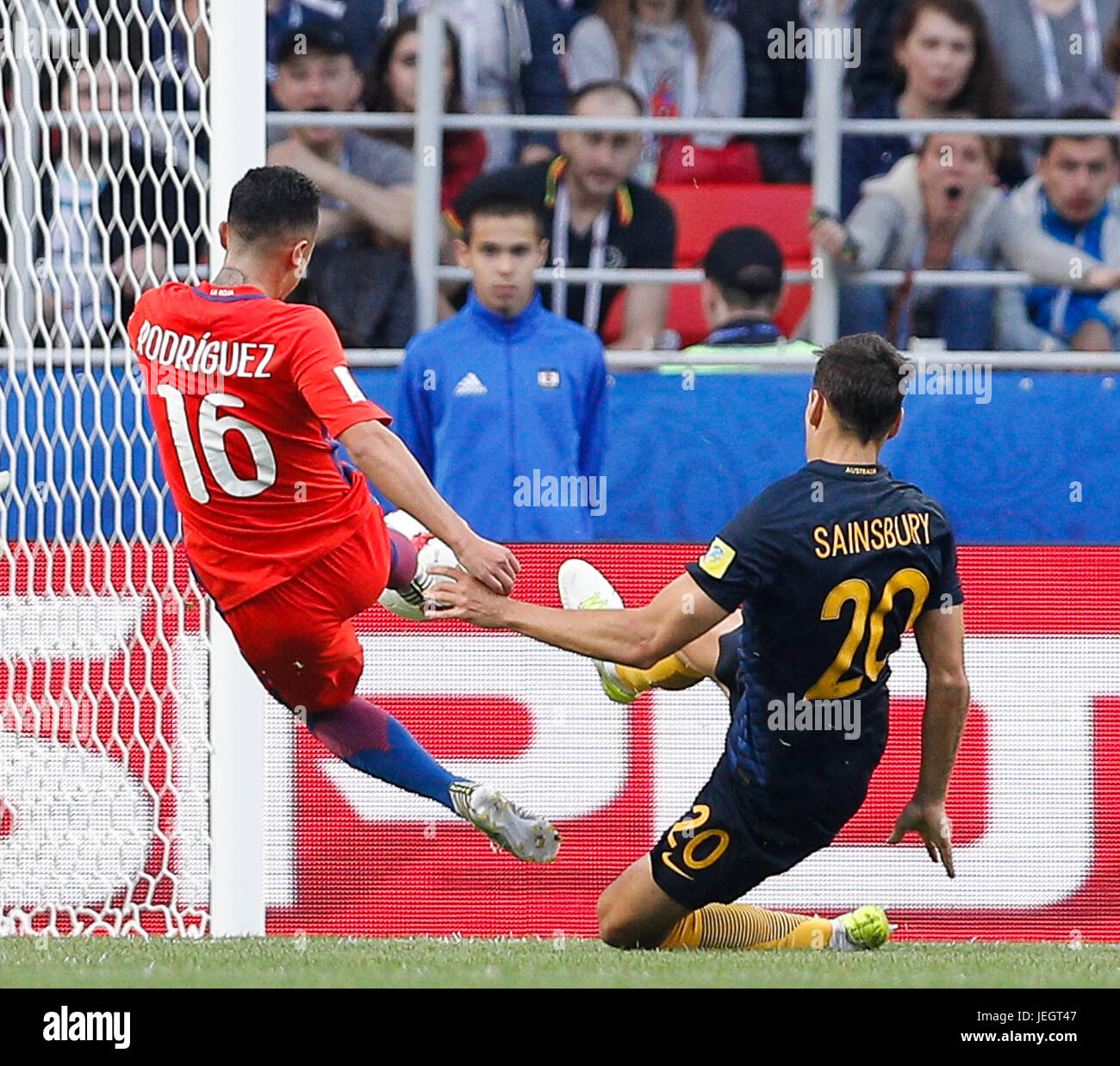 Moscow, Russia. 25th Jun, 2017. RODRIGUEZ Martin of Chile celebrates ...