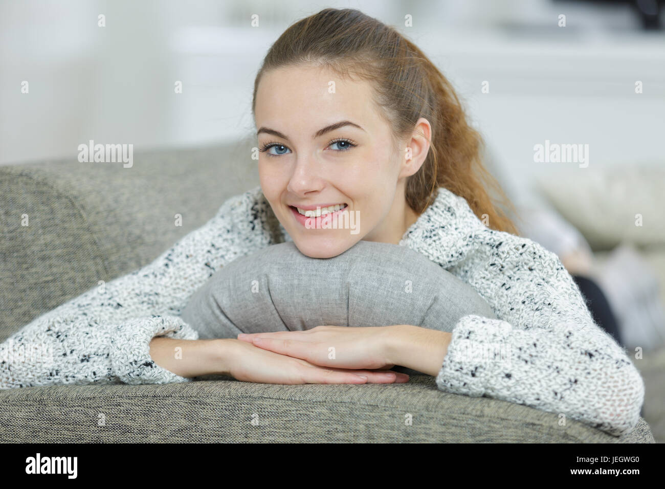 happy girl smiling Stock Photo - Alamy