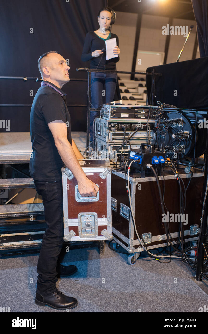 Concert equipment boxes hi-res stock photography and images - Alamy