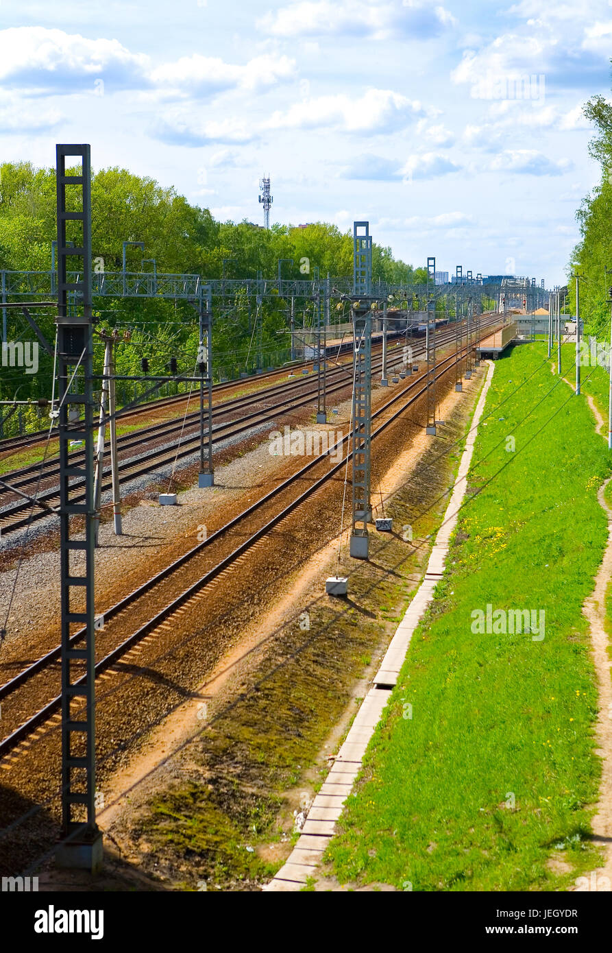 The Russian Railways. Railway station Levoberezhnaya in the Moscow ...
