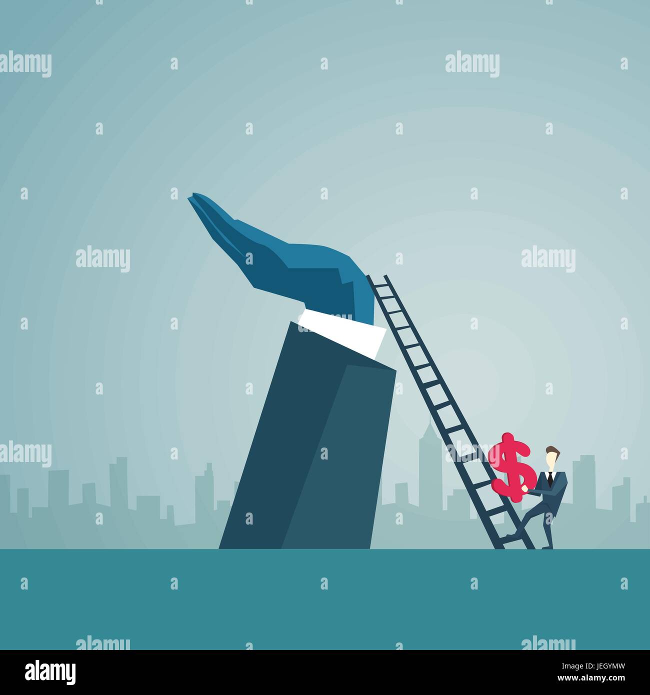 Career growth man hold Stock Vector Images - Alamy