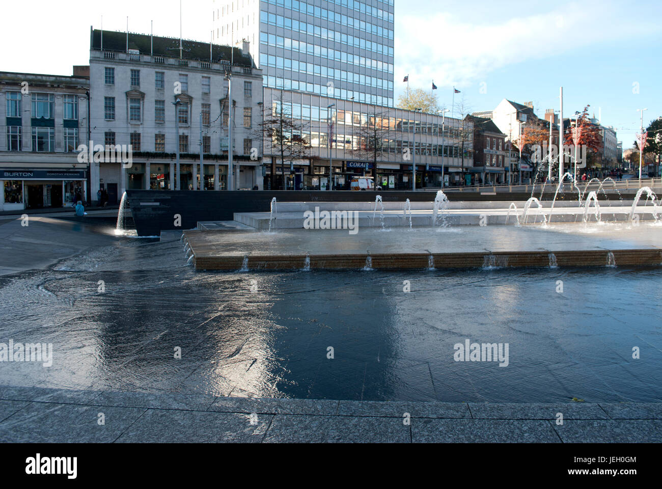 Fountain in Nottingham Stock Photo - Alamy