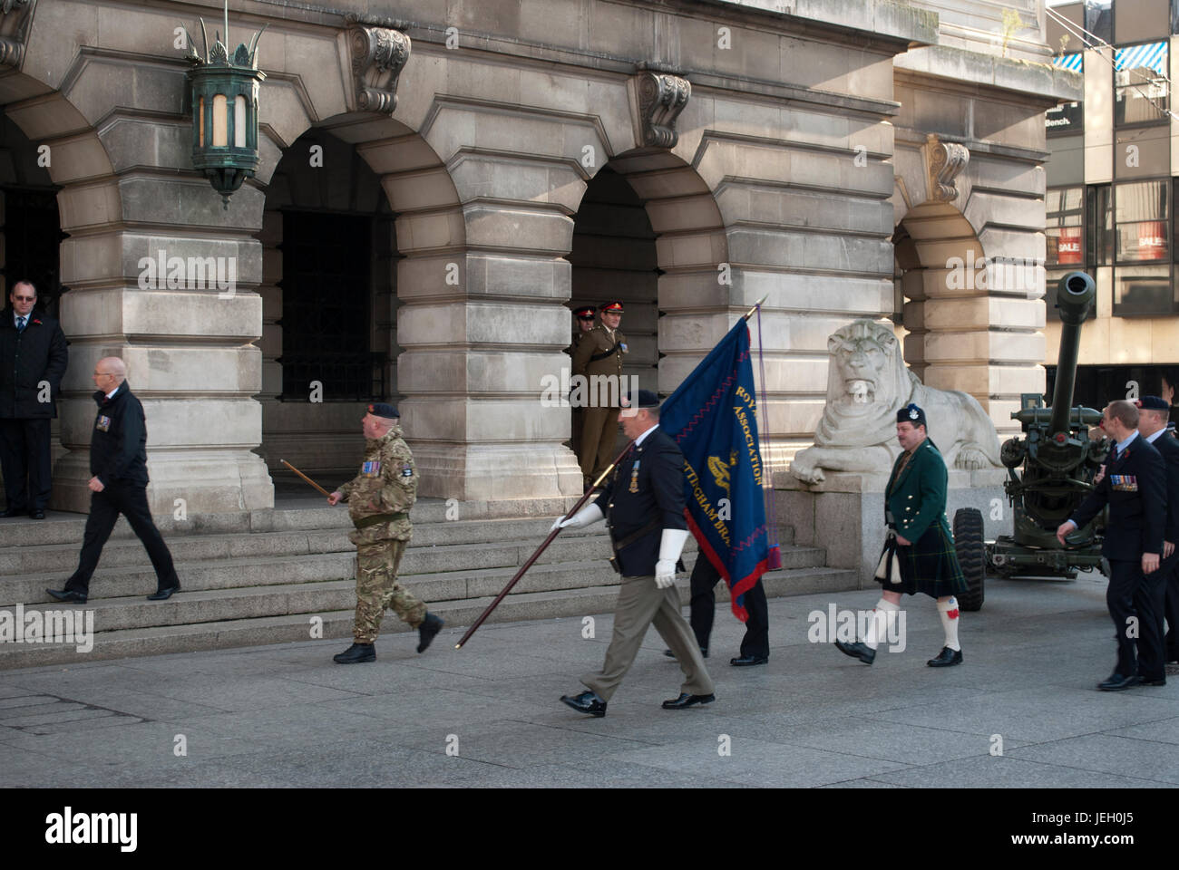 Remembrance Sunday parade in Nottingham Stock Photo - Alamy