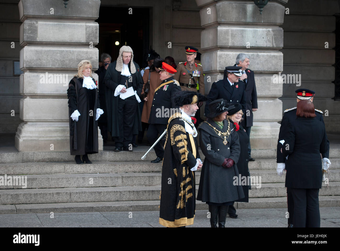 Remembrance Sunday parade in Nottingham Stock Photo - Alamy