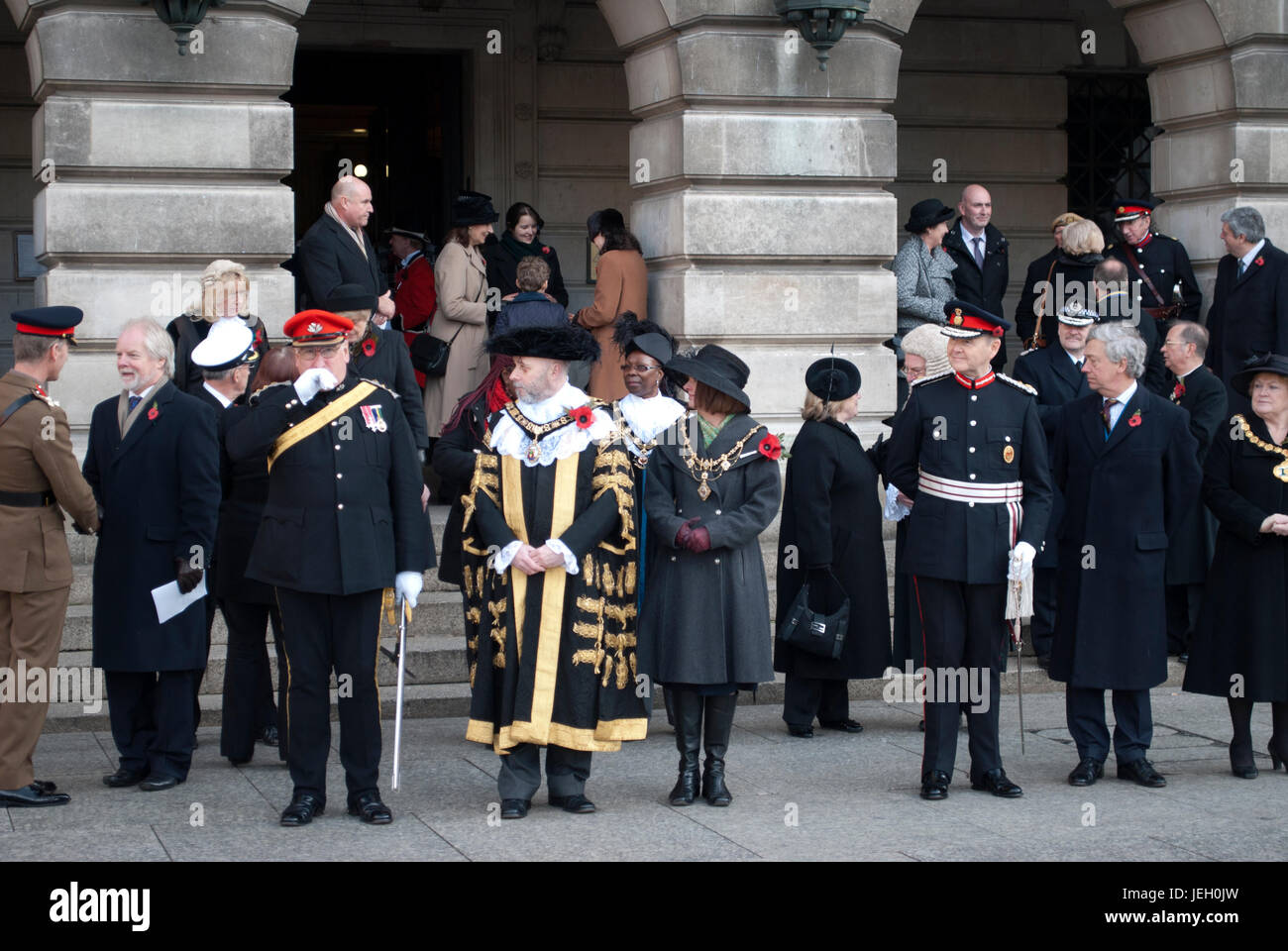 Remembrance Sunday parade in Nottingham Stock Photo - Alamy
