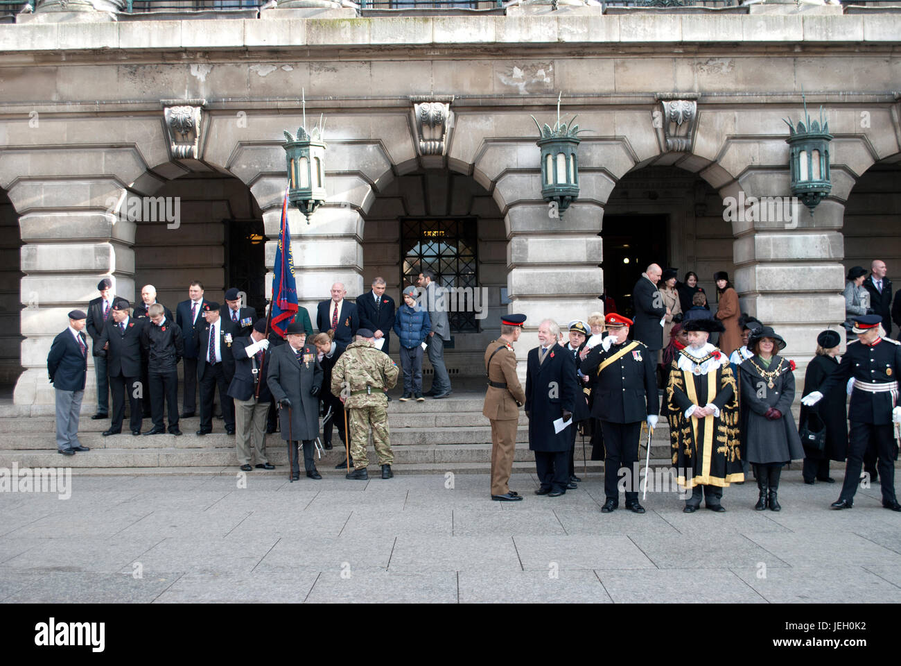 Remembrance Sunday parade in Nottingham Stock Photo - Alamy