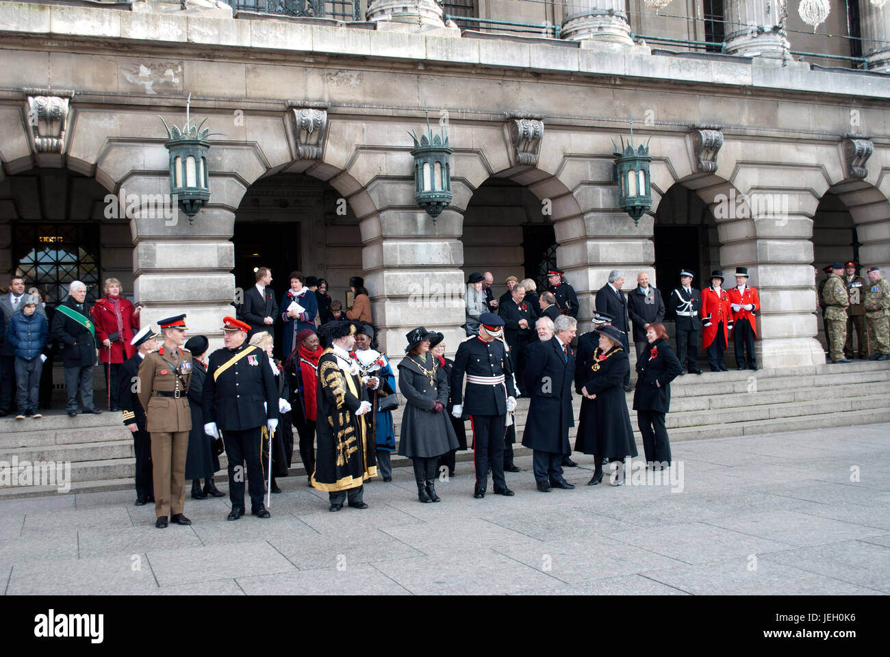 Remembrance Sunday parade in Nottingham Stock Photo - Alamy