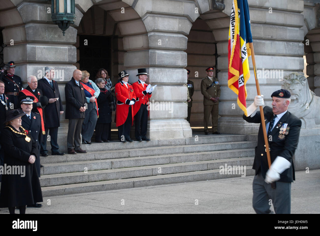 Remembrance Sunday parade in Nottingham Stock Photo - Alamy