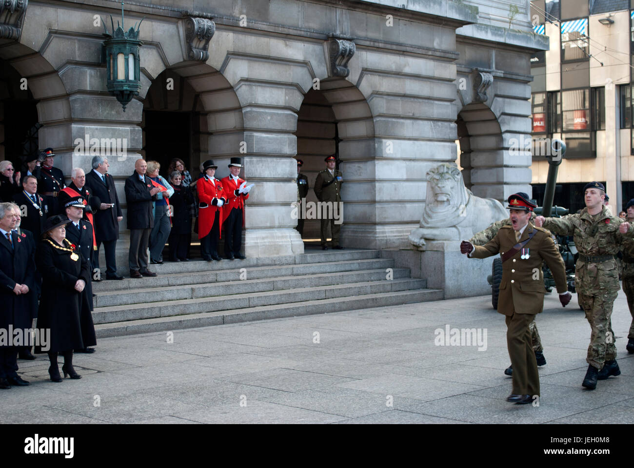 Remembrance Sunday parade in Nottingham Stock Photo - Alamy
