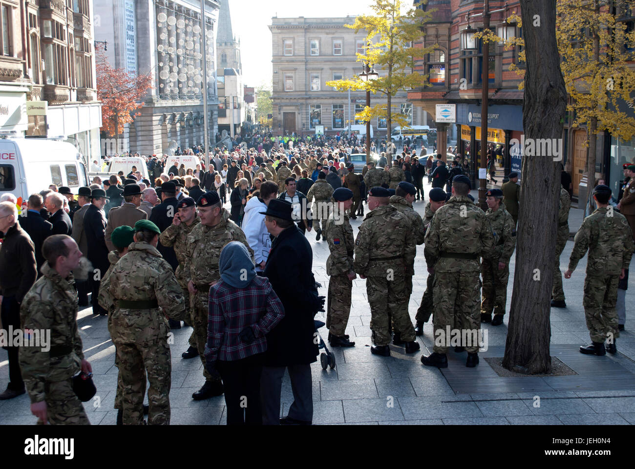 Remembrance Sunday parade in Nottingham Stock Photo - Alamy
