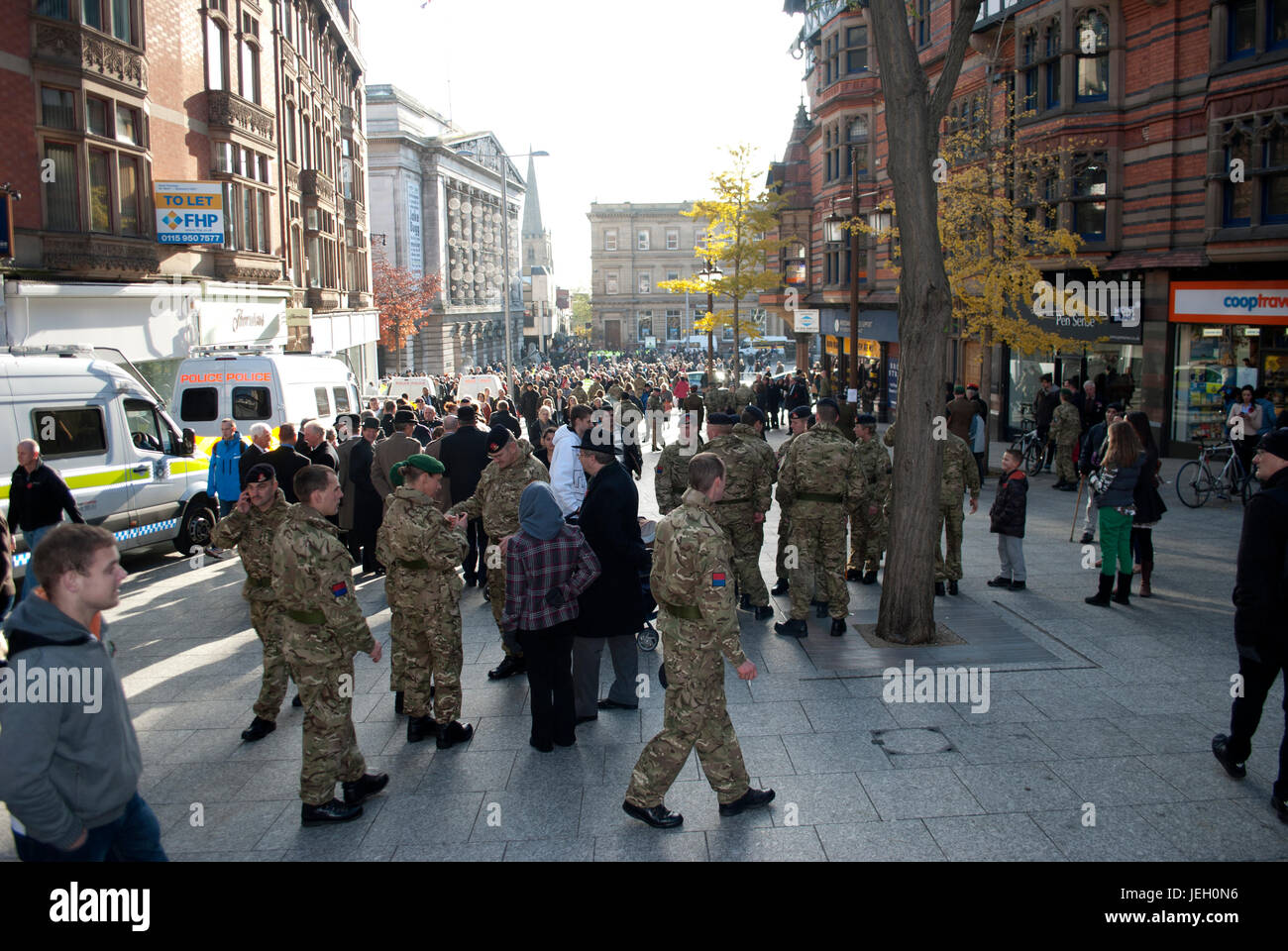 Remembrance Sunday parade in Nottingham Stock Photo - Alamy