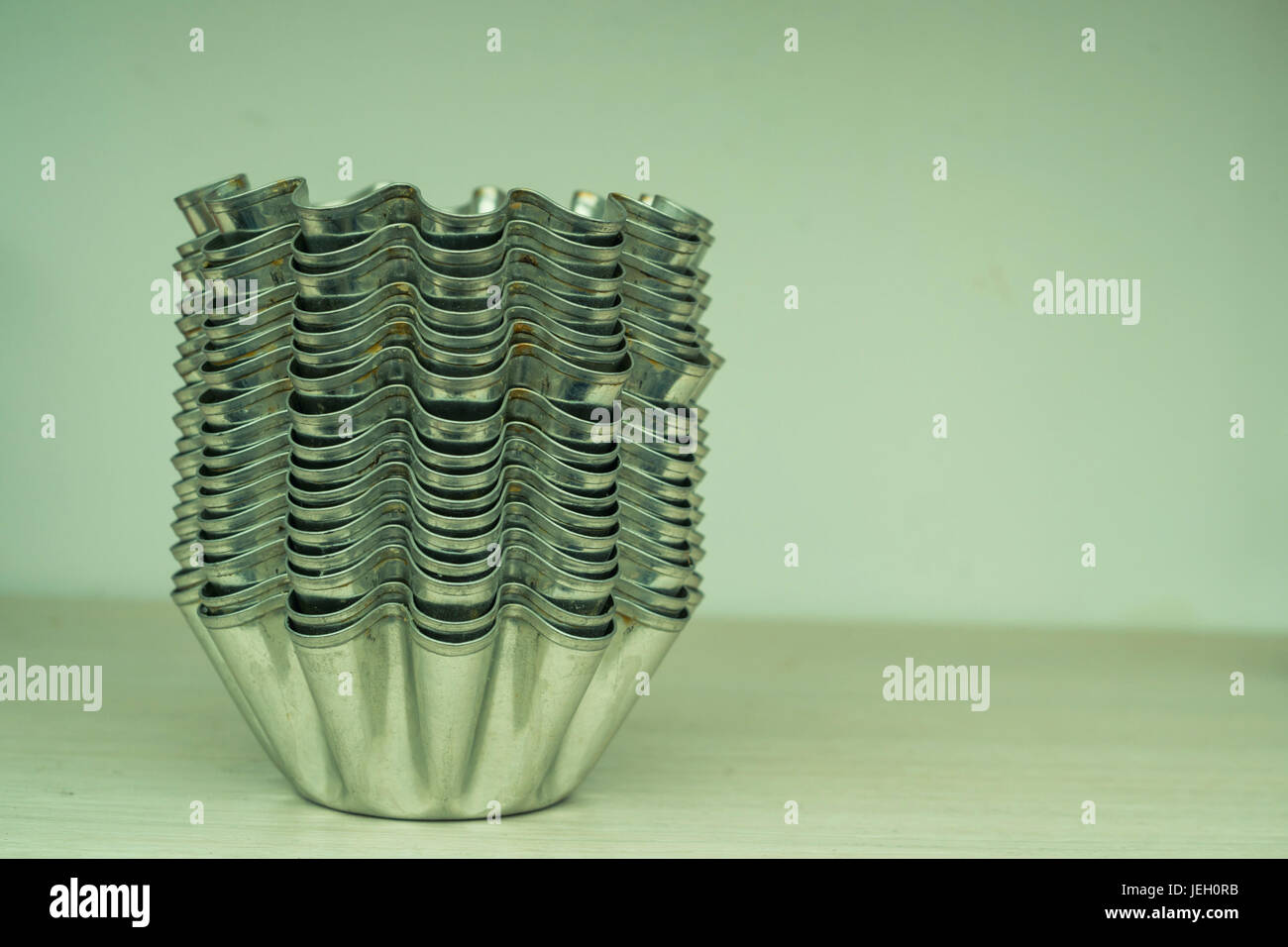 Metal cupcake molds Stock Photo - Alamy