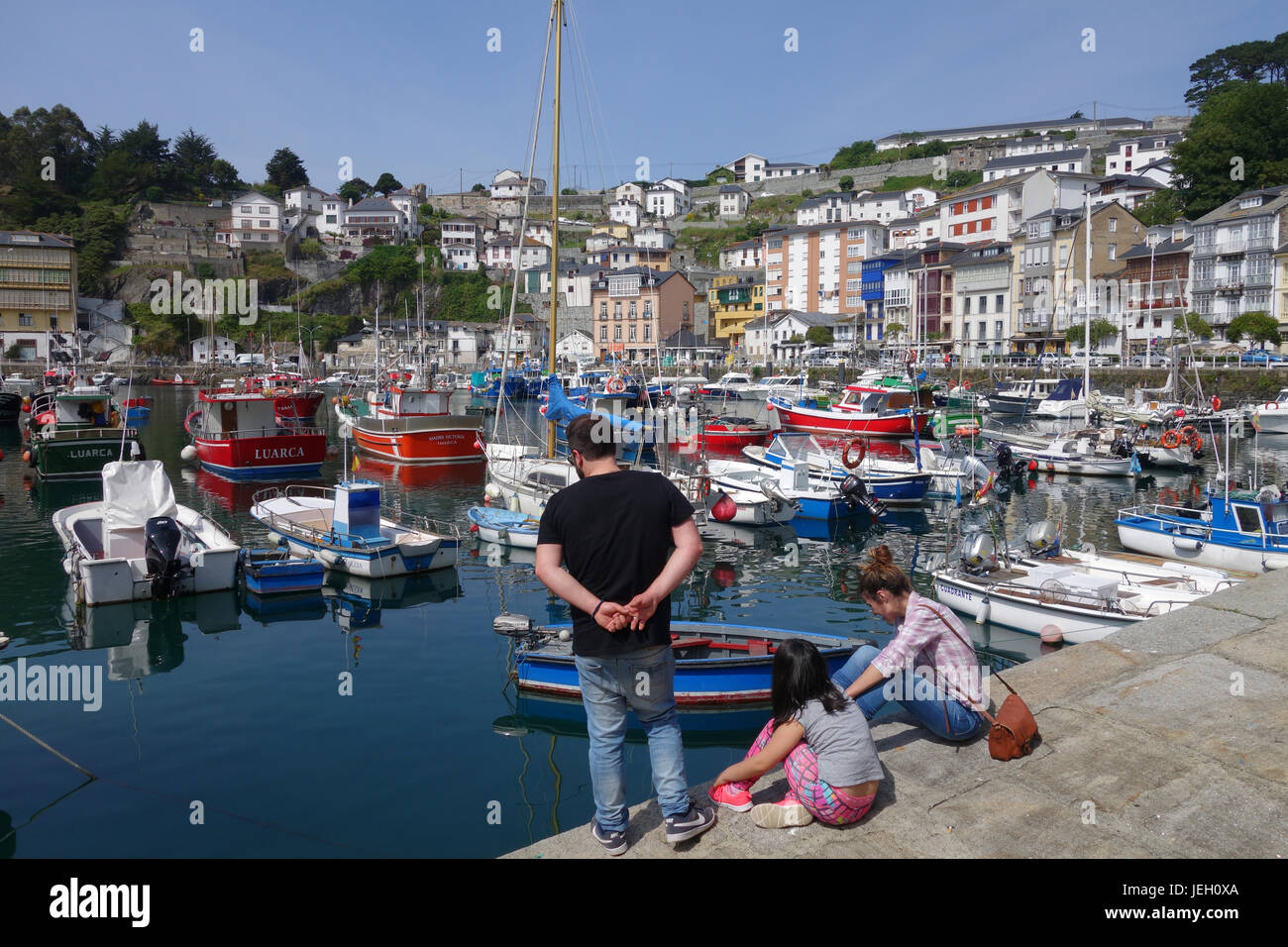 The harbour port at Luarca, Asturias, Spain Stock Photo - Alamy