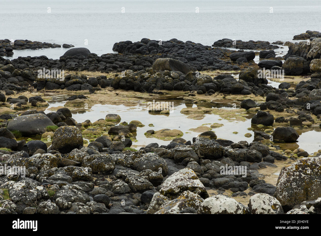 rugged Atlantic coastline of the Giant's Causeway Stock Photo - Alamy