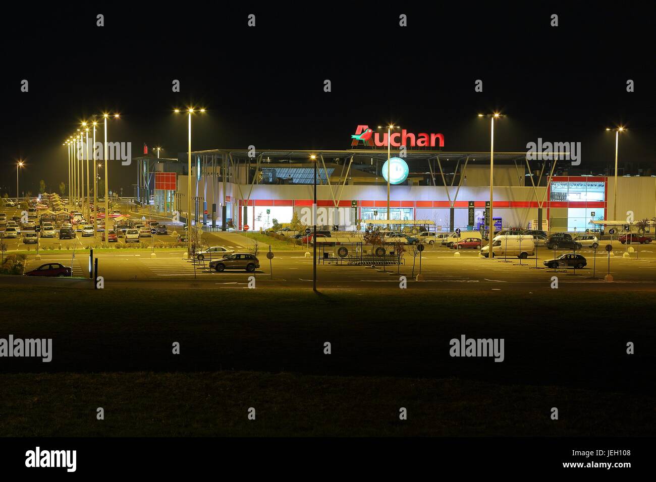 Shopping Mall at Night Stock Photo - Alamy
