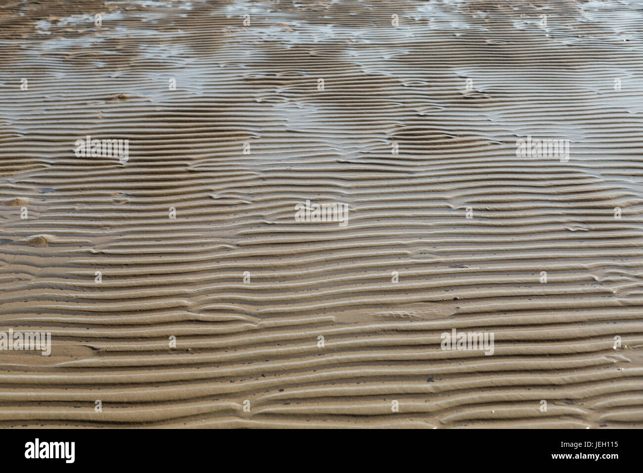 ripples in the sand on a Mediterranean beach, Silifke, Turkey Stock ...